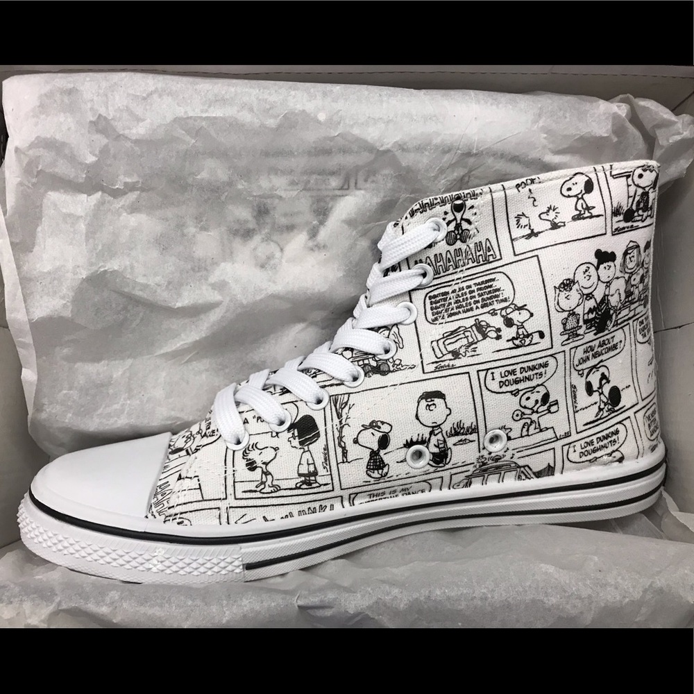 Snoopy High Top Canvas Sneakers (Comic Strip) - Gem